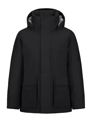 Herno Crinkle Metallic Parka - Black