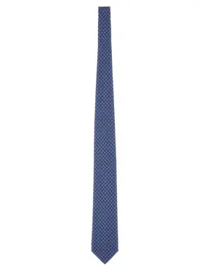FERRAGAMO Silk Neck Tie - Blue