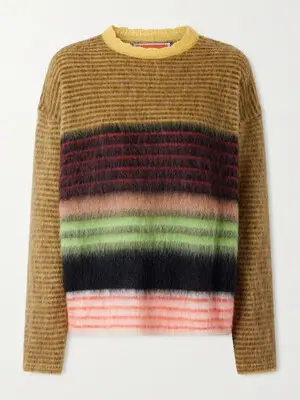 La DoubleJ Brera Striped Mohair-blend Sweater - Multi