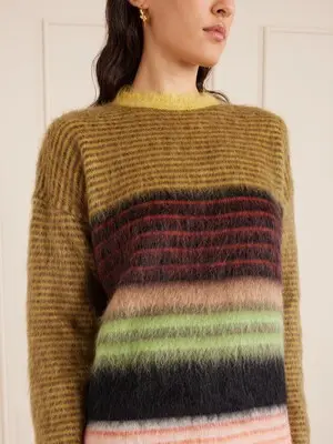 La DoubleJ Brera Striped Mohair-blend Sweater - Multi