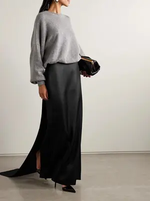 Brandon Maxwell The Monroe Draped Maxi Skirt