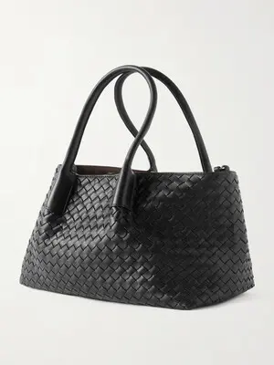 Bottega Veneta Pinacoteca Small Intrecciato Leather Tote - Black