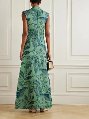MARTA FERRI Eugenio Embroidered Maxi Dress