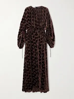 LANVIN Devoré-velvet Maxi Dress