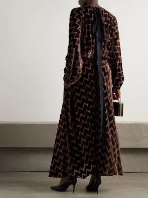 LANVIN Devoré-velvet Maxi Dress
