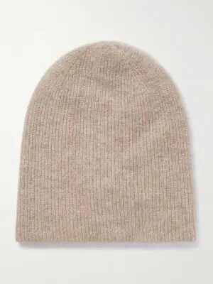 Guest In Residence Grizzly Reversible Ribbed Brushed-cashmere Beanie - Brown
