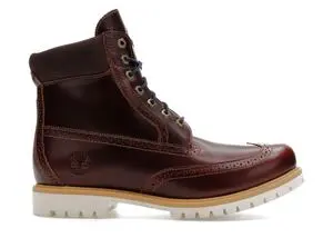 Timberland 6" Premium Brogue Wingtip Boots - Medium Brown