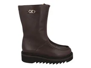FERRAGAMO Eurialo F Leather Boots - Brown
