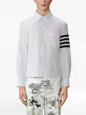 Thom Browne 4-bar Oxford Polo Shirt - White