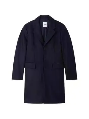 Sandro Wool And Cashmere Blend Overcoat - Blue