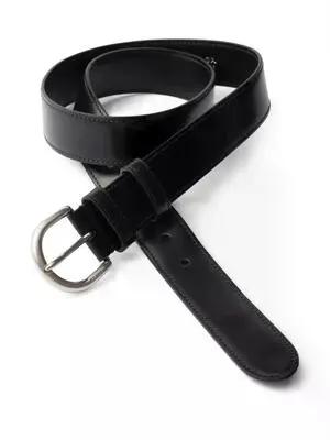 Prada Engraved Leather Belt With Metal Buckle