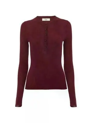 Chloé Ribbed Henley T-shirt