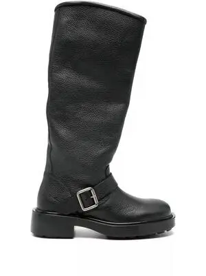 SUMMERY COPENHAGEN Buckle-strap Leather Boots