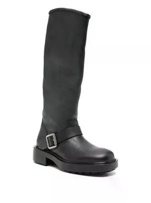 SUMMERY COPENHAGEN Buckle-strap Leather Boots