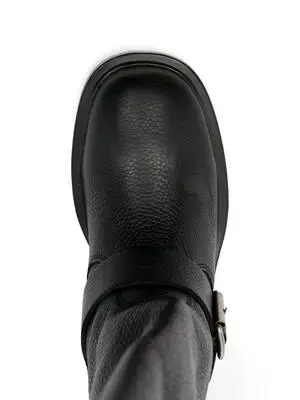 SUMMERY COPENHAGEN Buckle-strap Leather Boots