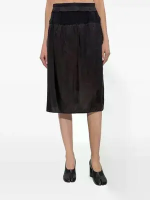 MAISON MARGIELA Midi Ruffle Skirt - Black