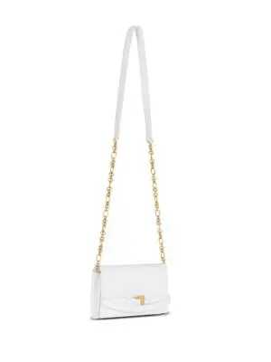 Balmain Belt Detail Clutch Bag - White