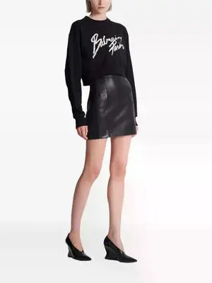 Balmain Printed Cotton Sweatshirt - Black