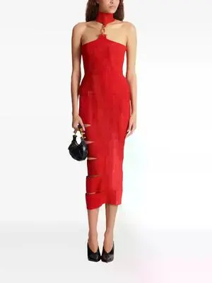 Balmain Embellished Detail Sleeveless Tube Knit Top