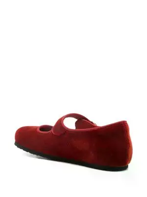 BIRKENSTOCK Santa Clarita Buckled Ballet Flats - Red