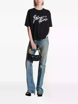 Balmain Brush Print Cotton Jersey T-shirt