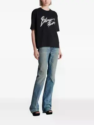 Balmain Brush Print Cotton Jersey T-shirt