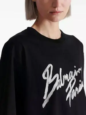 Balmain Brush Print Cotton Jersey T-shirt
