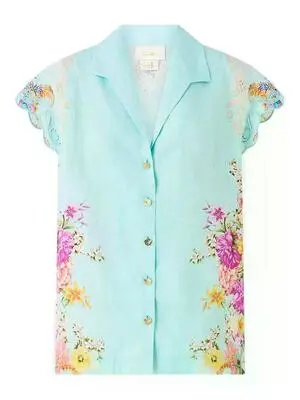 Camilla Floral Print Button-up Blouse