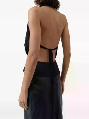 ST. AGNI Halterneck Wrap Top