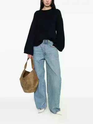 Soft Goat Chunky Crew Neck Cashmere Sweater