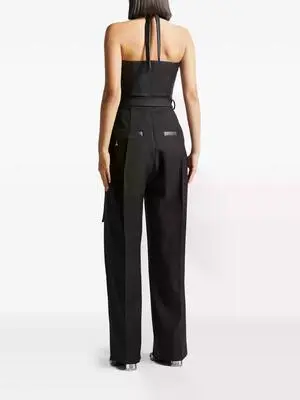 Manière De Voir Maniere De Voir Sabine Pleated Belted Tailored Jumpsuit