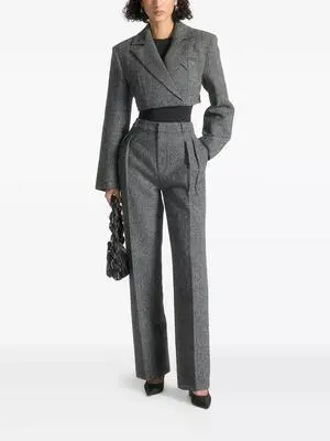 Manière De Voir Wide-shoulder Cropped Blazer