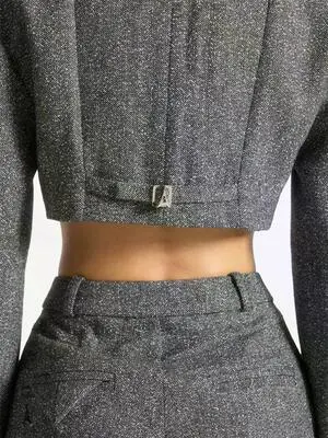 Manière De Voir Wide-shoulder Cropped Blazer