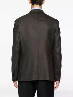 Tagliatore Douuble-breasted Patch-pocket Blazer - Brown