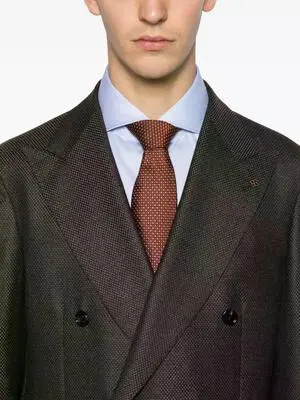 Tagliatore Douuble-breasted Patch-pocket Blazer - Brown