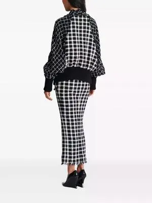 Balmain Tweed Bomber Jacket - Black