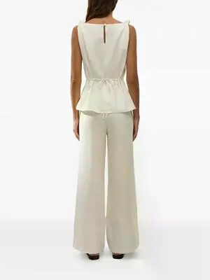 Faithfull The Brand Knot Detail Linen Top - White