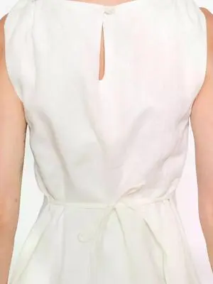 Faithfull The Brand Knot Detail Linen Top - White