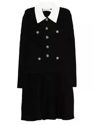 SELF-PORTRAIT Embellished Collared Mini Dress