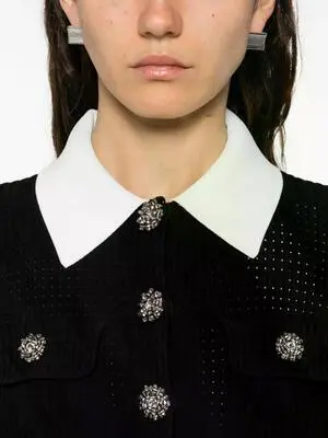 SELF-PORTRAIT Embellished Collared Mini Dress