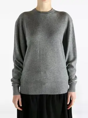 TOTEME Crew-neck Fine Knit Sweater - Grey
