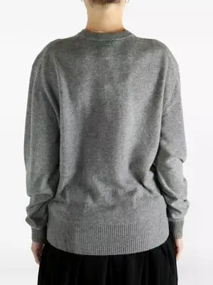 TOTEME Crew-neck Fine Knit Sweater - Grey
