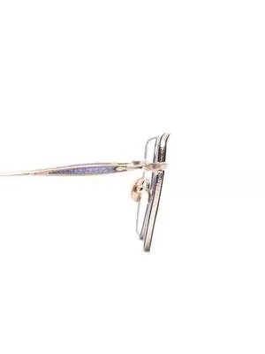 Matsuda Engraved Full Rim Eyeglasses - Blue