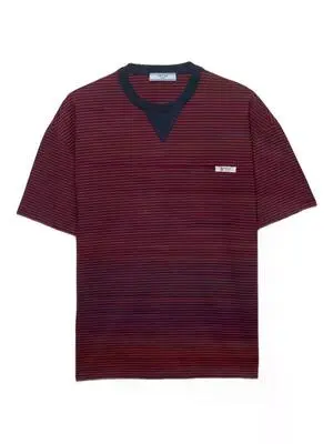 Prada Striped-pattern Pocket T-shirt - Red