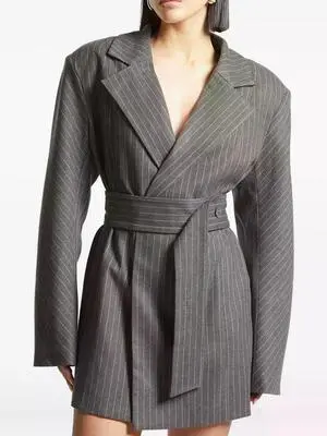 Manière De Voir Pinstriped Blazer Mini Dress