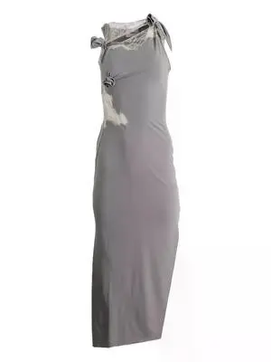 Coperni Lace-detail Midi Dress - Grey