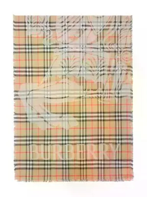 Burberry Equestrian Knight-print Scarf - Neutrals