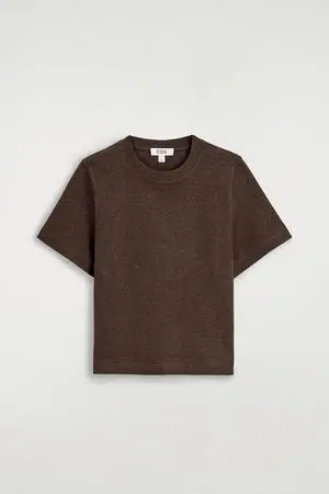 Cos Cotton-jersey T-shirt - Brown