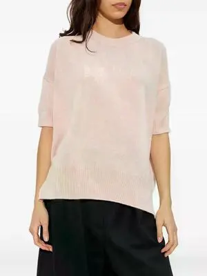 JIL SANDER Cashmere Short Sleeve Sweater - Pink