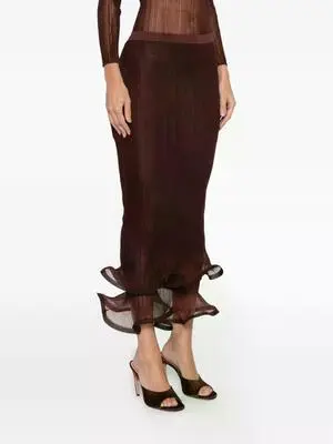 Simkhai Midi Ruffle Skirt